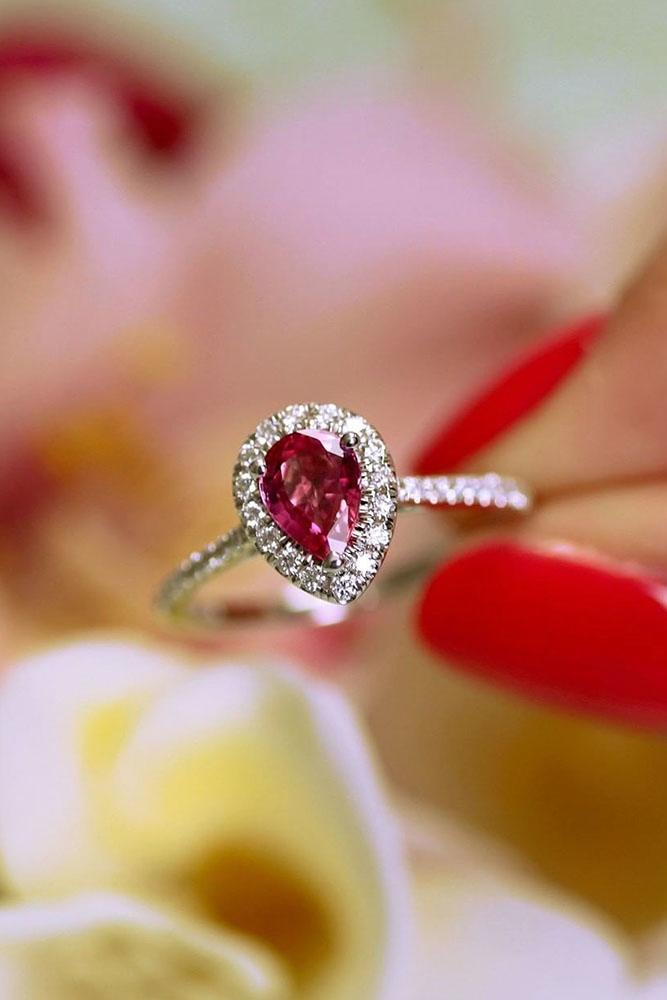 24 Gorgeous Colored Engagement Rings | Oh So Perfect Proposal